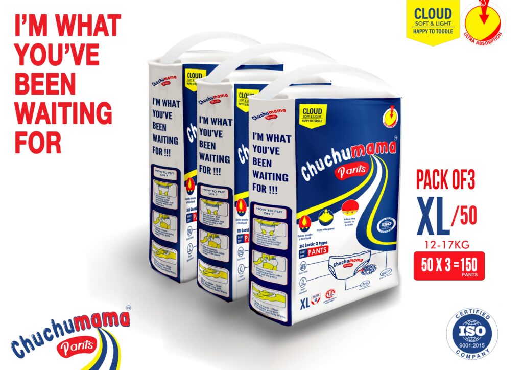 Baby Diaper Pants - Size (XL) 50 counts, Pack of 3 With Bubble Bed ...